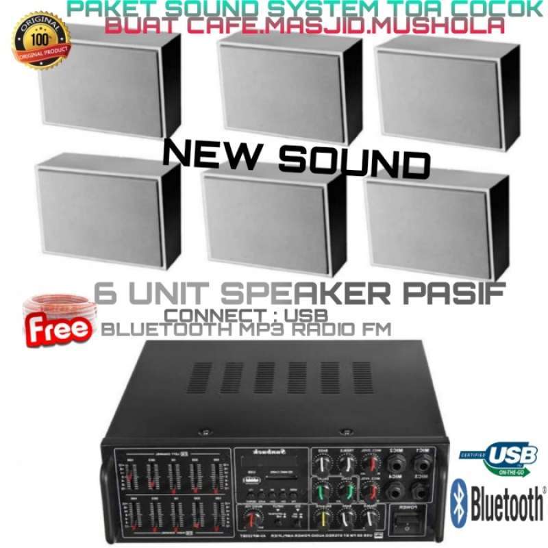 Jual Paket Sound System Cafe / Masjid Speaker Outdoor Indoor 6 Unit ...