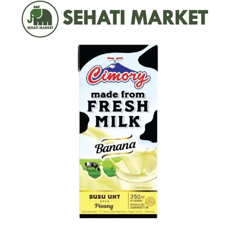 Jual Cimory Fresh Milk Susu Uht Banana Pisang 250ml Di Seller Sehati ...