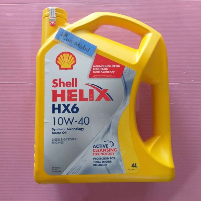 Promo Oli mesin Shell Helix HX6 10W-40 API SN Plus ACEA A3/B4 4 liter ...