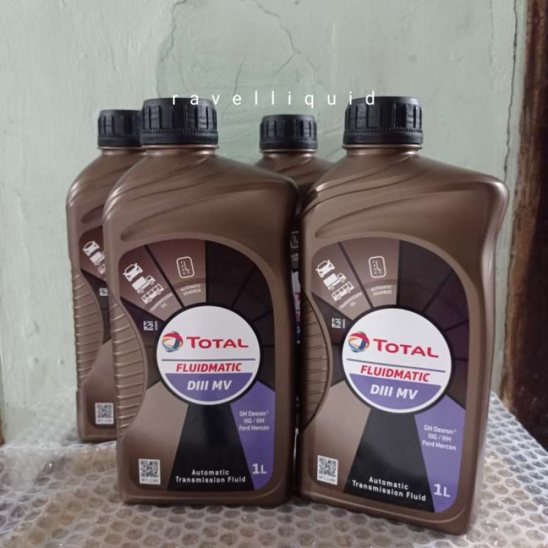 Promo (BUNDLE 4L) Oli Transmisi Matic TOTAL ATF Dexron III 1 L + BONUS ...