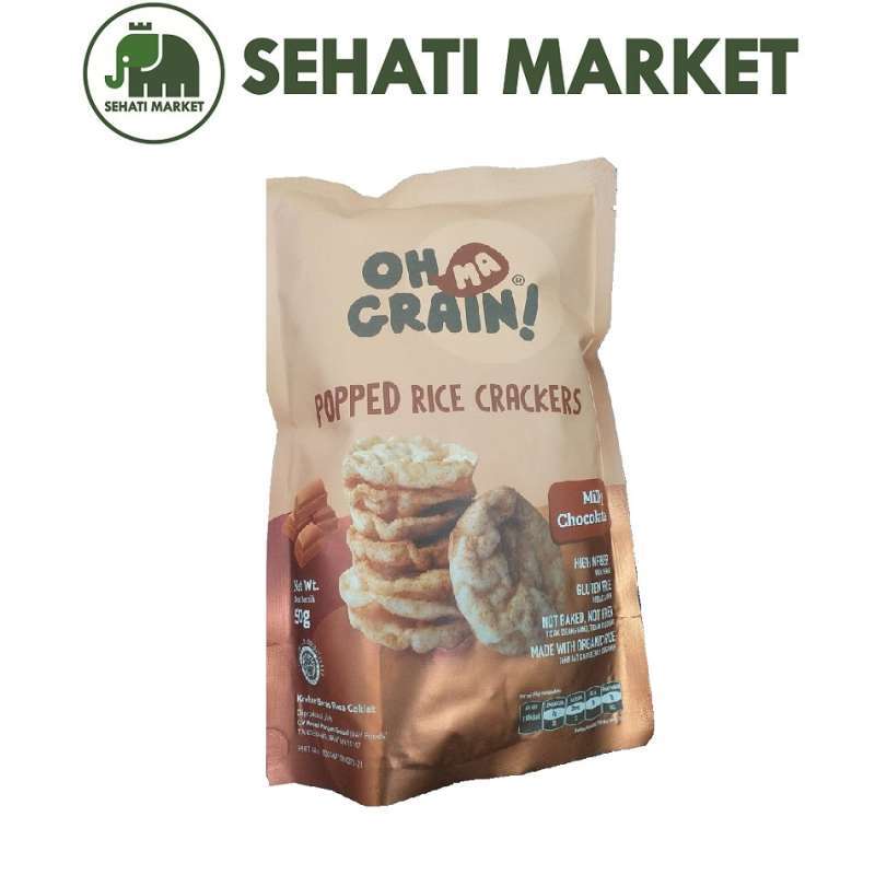 Jual OH MA GRAIN POPPED RICE CRACKERS MILKY CHOCOLATE 50g di Seller ...