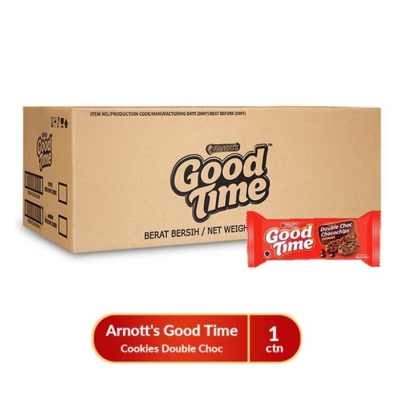 Jual Good Time Double Choc Chocochips Cookies [16 G/ 120 Pcs/ Karton ...