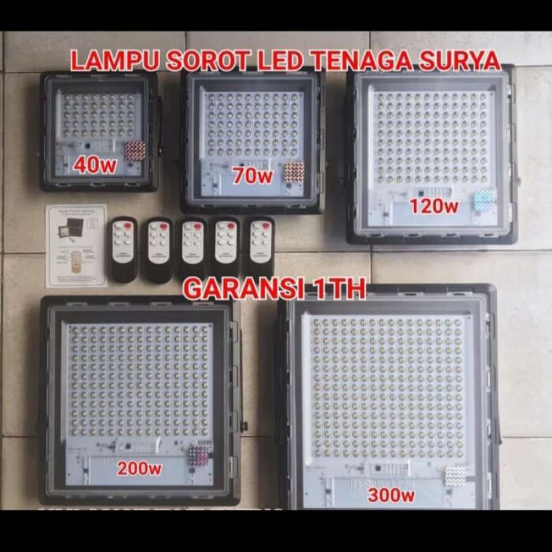Promo Lampu Sorot Led 40w 40 Watt Solar Sel Panel Surya Tenaga Matahari ...
