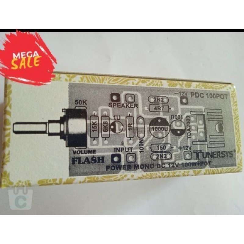Promo Kit Flash Power Ampli mini Amplifer 100 Watt Mono DC 12 Volt bisa ...
