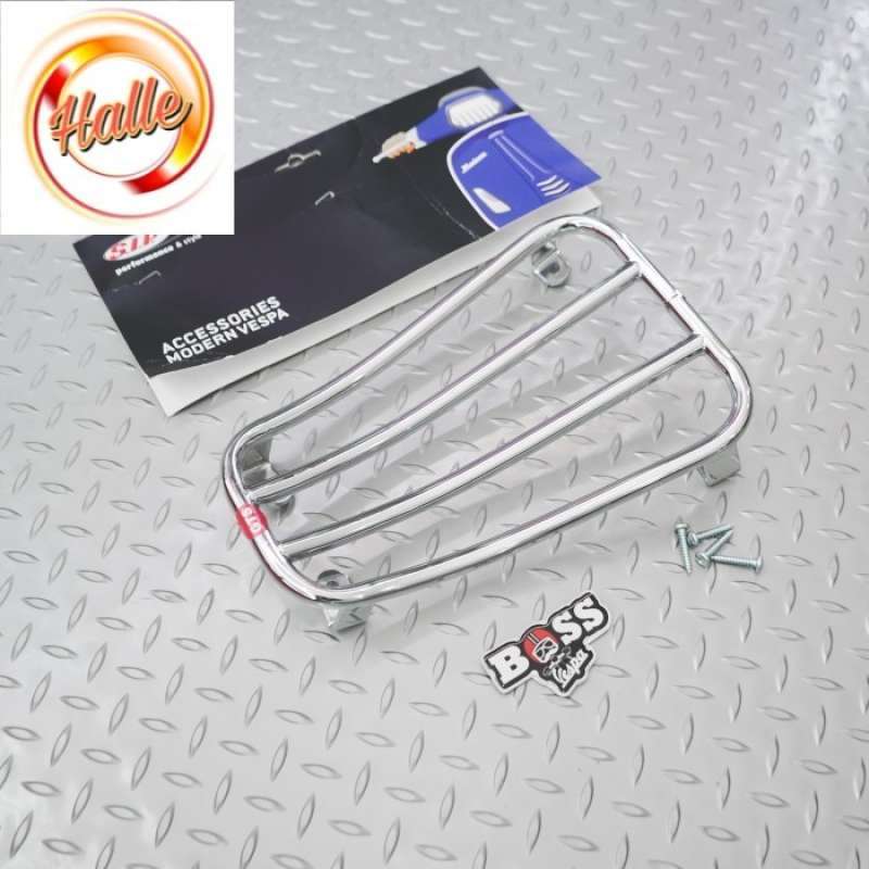 Promo Luggage Carrier Floor Rack SIP Chrome Vespa GT Series GTS GTV ...