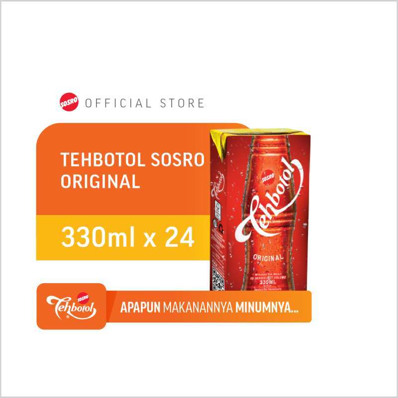 Promo Tehbotol Sosro Kotak Original [330 ml/ 24 Pcs] Diskon 10% di ...