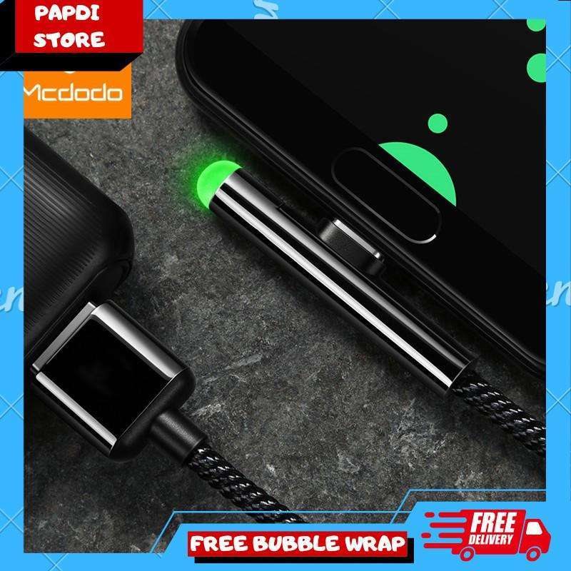 Jual Kabel Charger hp Smartphone USB Type C L Angle LED 2 Meter di ...