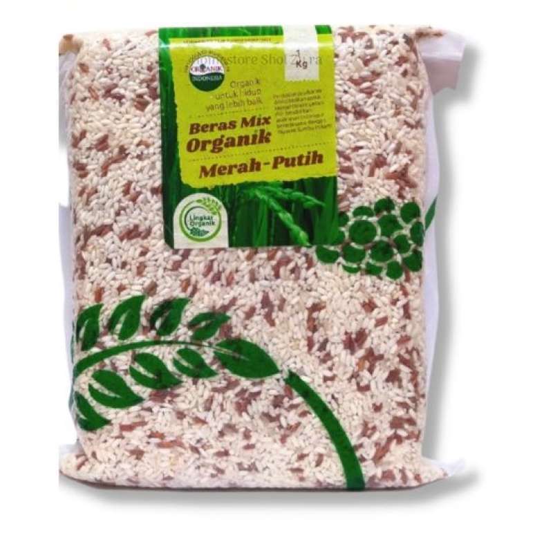 Jual (1kg) Beras Mix Lingkar Organik Merah Putih Organik Beras Organik ...