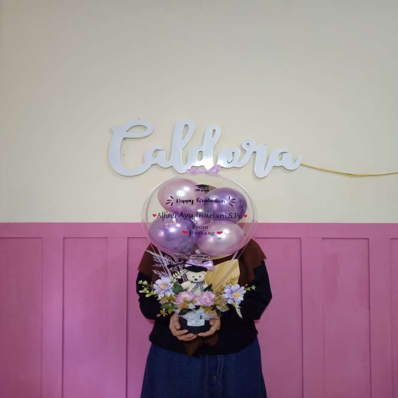 Jual Caldora Bl7. Bucket/buket Bunga Bucket Snack Bouquet Balon. Kado ...