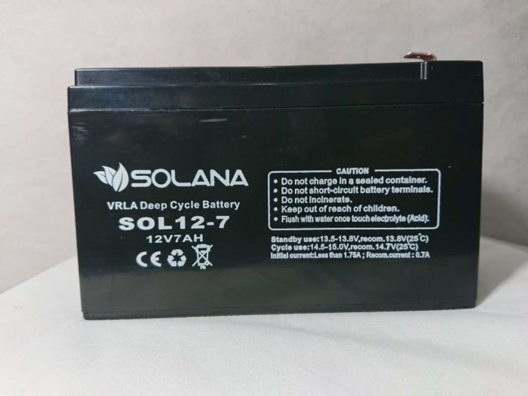 Promo ACCU AKI SEPEDA SOLANA 12V - 7AH Diskon 23% di Seller SBY_store ...