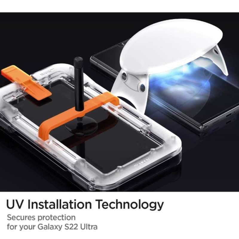 Promo Tempered Glass UV Samsung Galaxy S22 Ultra Plus Spigen Platinum ...