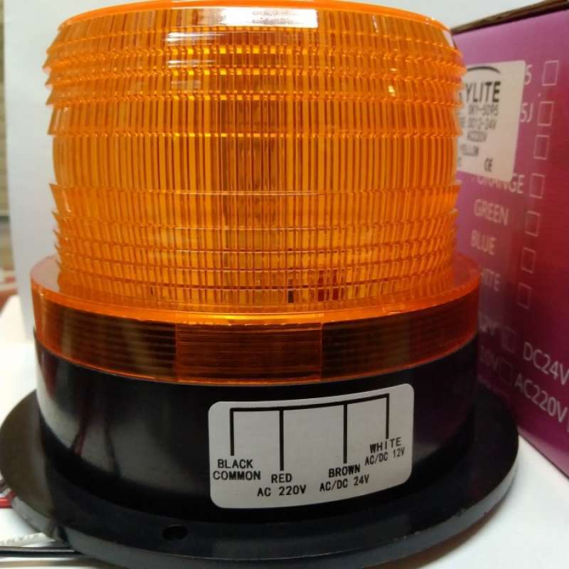 Promo LAMPU STROBO/WARNING LIGHT/FLASH/LED BISA AC 220V atau DC 12v/24V ...