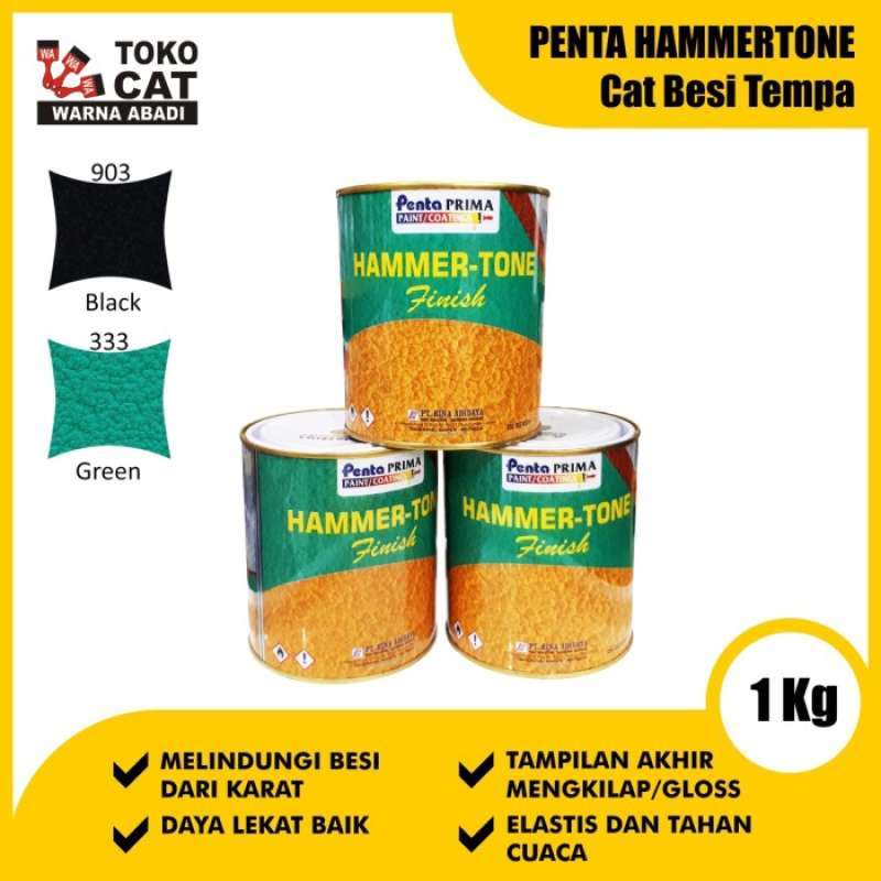 Promo CAT BESI TEMPA PENTA HAMMERTONE 1 KG WARNA HIJAU & HITAM ...