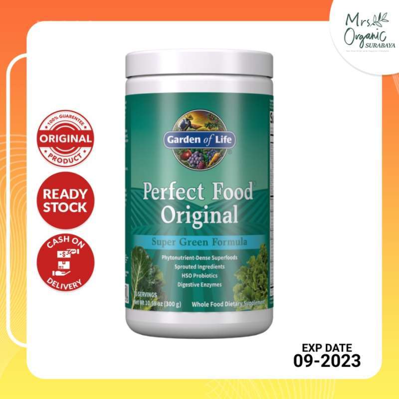 Promo Garden Of Life Perfect Food Super Green Formula Orginal 300 Gr Diskon 10% Di Seller ...