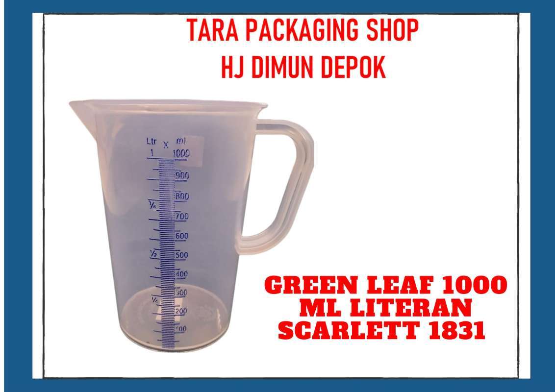 Jual GELAS UKUR LITERAN PLASTIK 1000 ML 1831 SCARLETT GREEN LEAF di ...