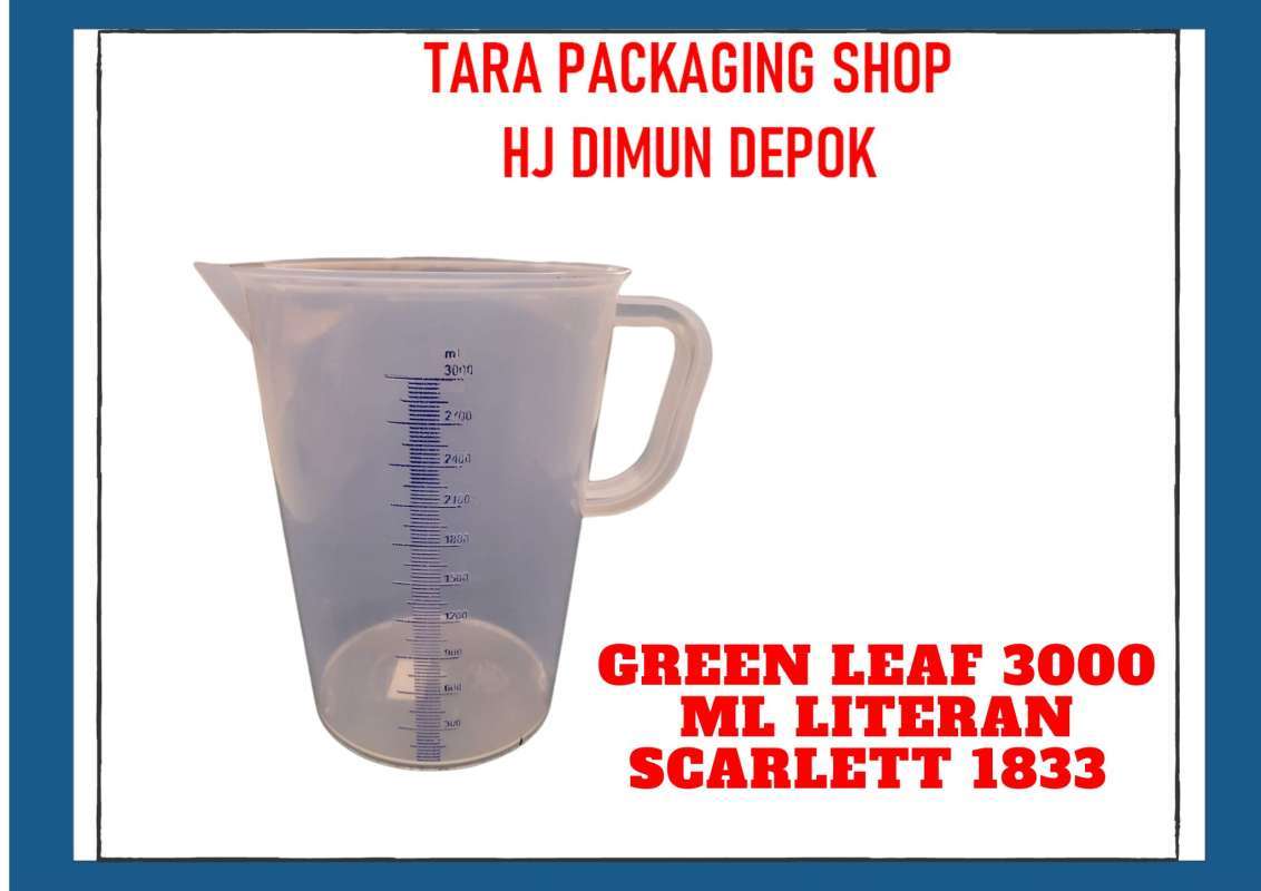 Jual GELAS UKUR LITERAN PLASTIK 3000 ML 1833 SCARLETT GREEN LEAF di Seller Tara Packaging Shop ...