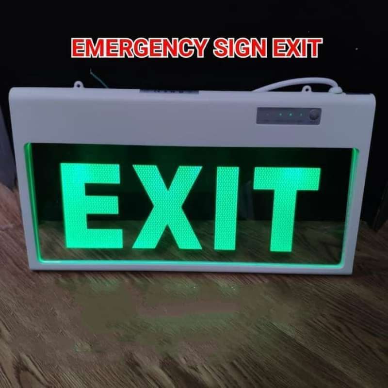 Promo Lampu Exit Led Emergency Transparan Led Hijau / Sign Darurat Diskon 36% di Seller Zeneyuka ...