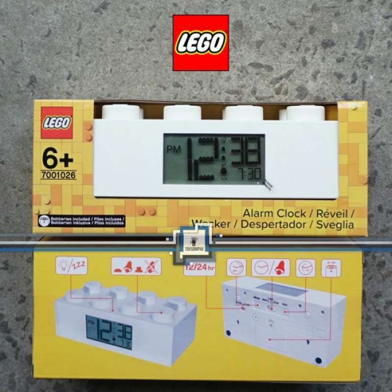Jual LEGO Brick Alarm Clock GIANT Clictime Digital Light Up Sound ...