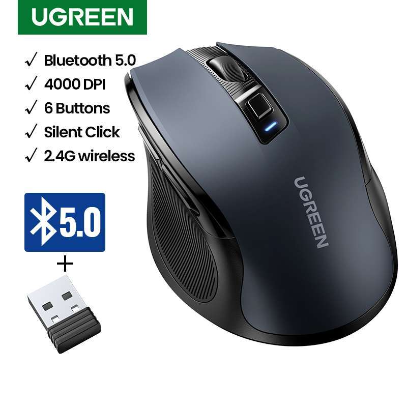 Jual Ugreen Wireless Mouse Dual Mode Bluetooth 5.0 + 2.4g Silent Click ...