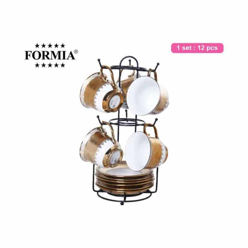 Jual Formia Tea Set Belle Nova W/Rack / 12 pcs - Gold di Seller ...