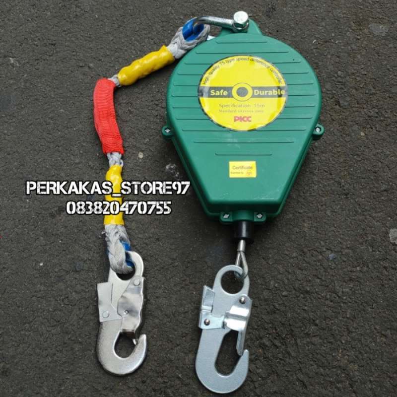 Promo safety prevention fall arrester 5 meter retractable lifeline ...