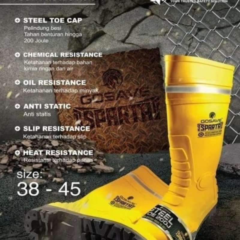 Jual Sepatu Safety Boot Gosave Sparta Harga Murah / Berkualitas Di ...