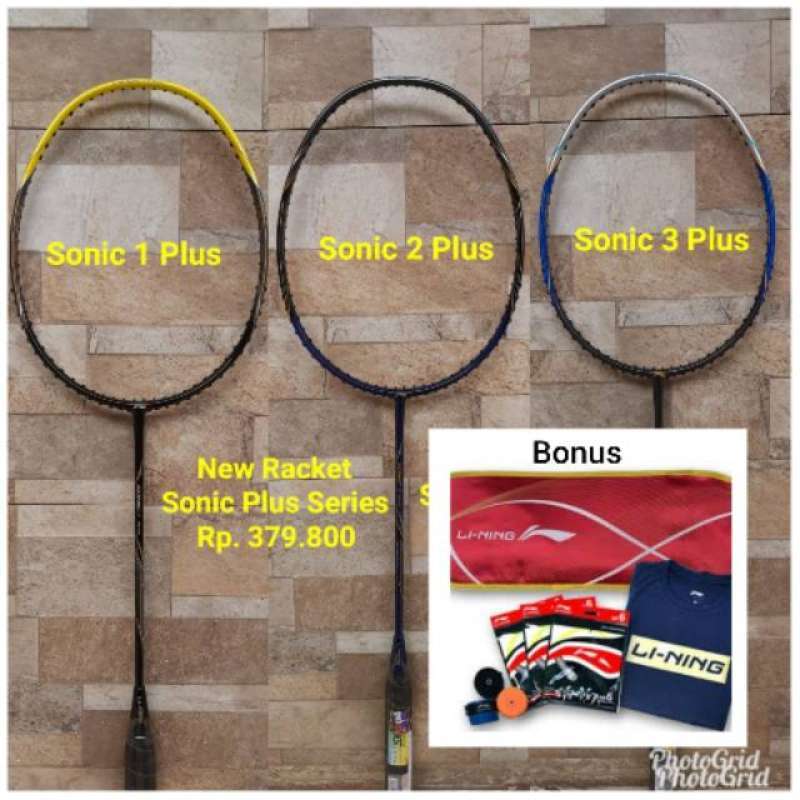 Jual Raket Badminton Lining Sonic Plus 1 2 3 Original 100% di Seller ...