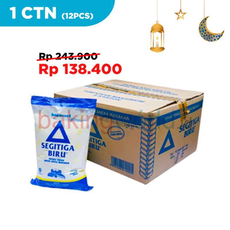 Jual Tepung Terigu Segitiga Biru 1 Kg 1 Termurah - Harga Grosir ...