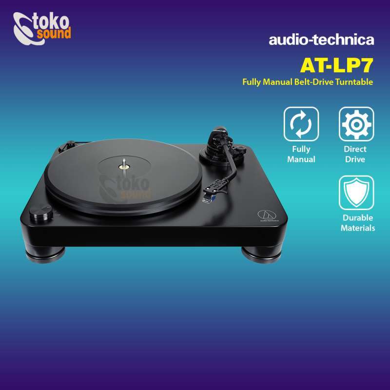 Jual Audio Technica AT-LP7 Fully Manual Belt-Drive Turntable Original ...