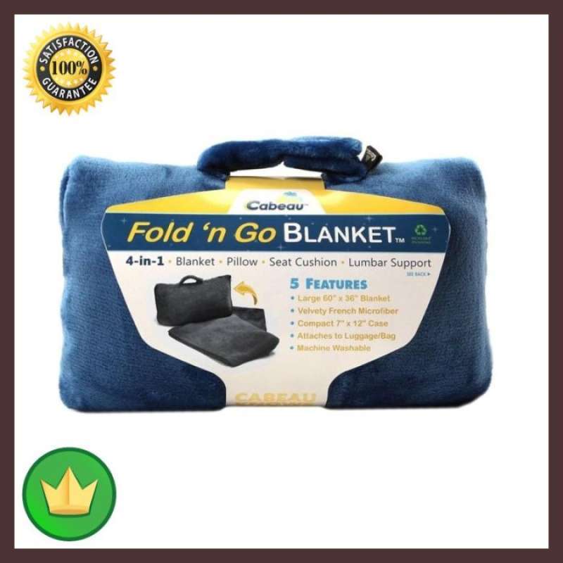 Promo Fold N Go Selimut Travel - Biru Diskon 23% di Seller Aizen Store ...