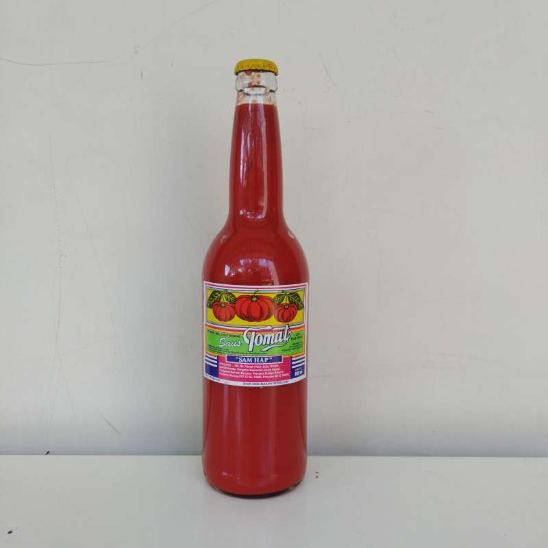 Jual Saos Tomat Cap Tiga Tomat / Sam Hap Kemasan Botol Kaca 600 ml di ...