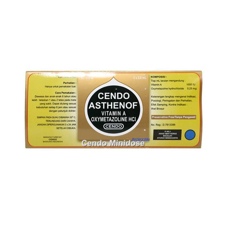 Jual CENDO ASTHENOF 5 X 0.6 ML MINIDOSE di Seller Apotek Jernih - Sako ...
