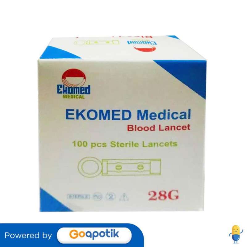 Jual EKOMED MEDICAL BLOOD LANCET 28G BOX 100 PCS di Seller Apotek Alexa ...