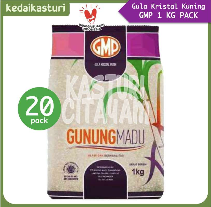 Promo Gula GMP Kristal Kuning [1 Kg x 1 Karton x 20 Pack] Diskon 15% di ...