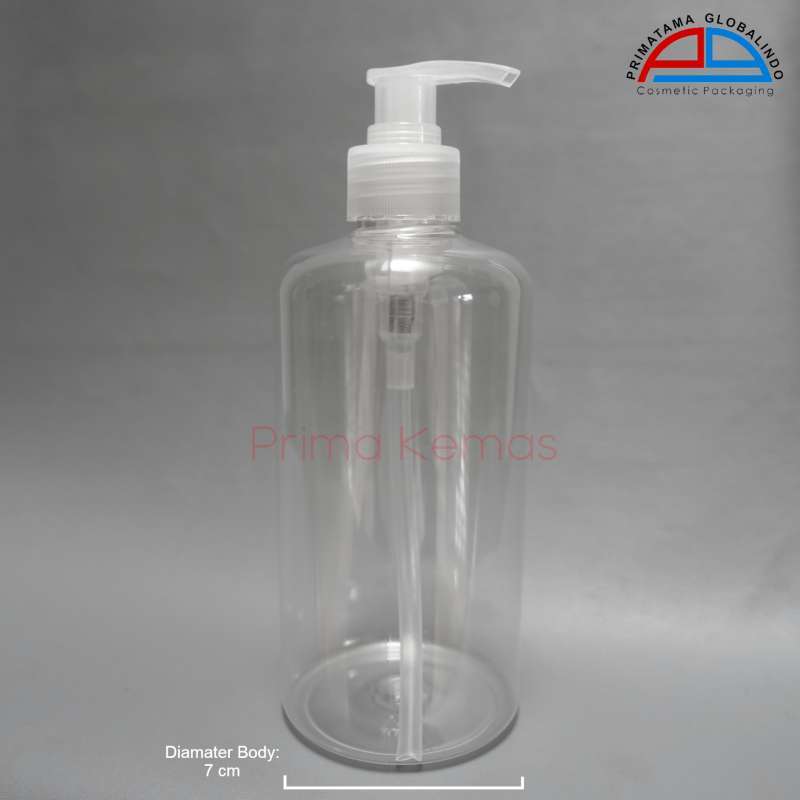 Jual Botol HS 500 ml & Pump Lotion 28/410 Natural - botol hand ...