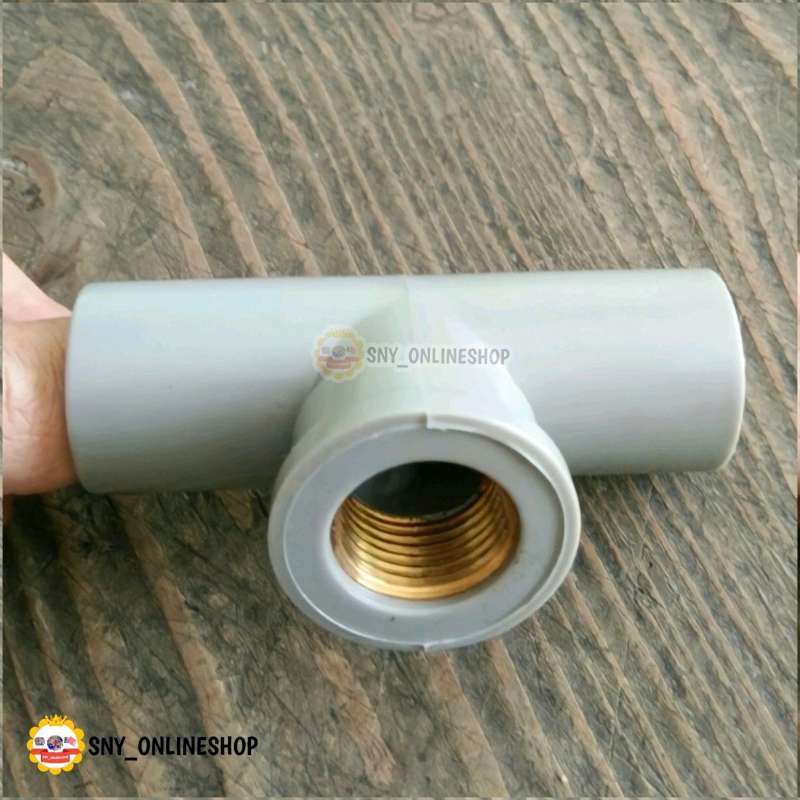 Jual Tee Drat Dalam Kuningan 1/2 Inch PVC di Seller SNY_ONLINESHOP - Jurumudi Baru, Kota ...