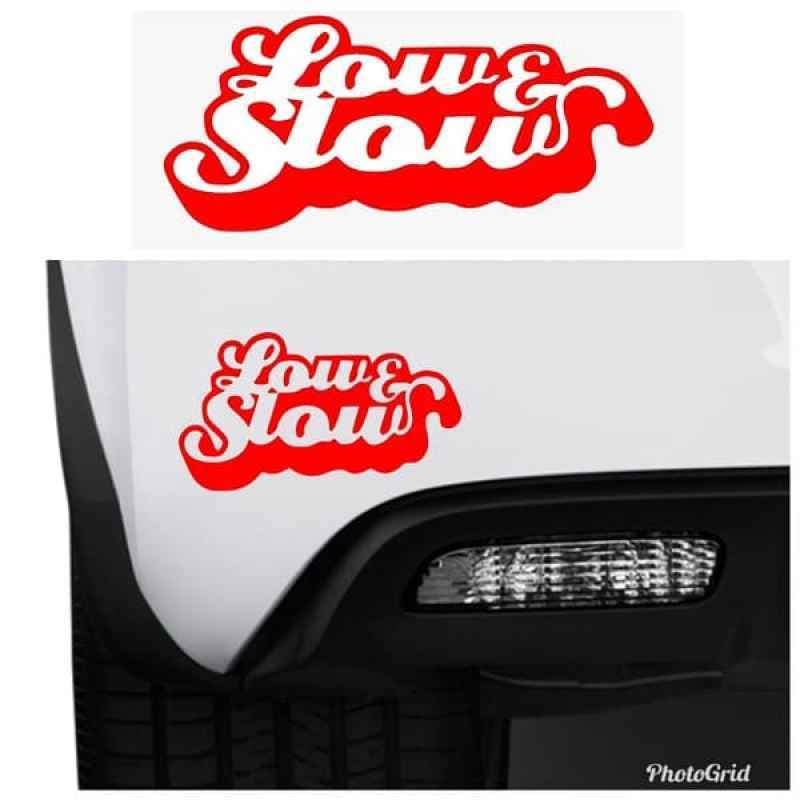 Jual Stiker Mobil Unik Lucu Cutting Sticker Low and Slow di Seller ...