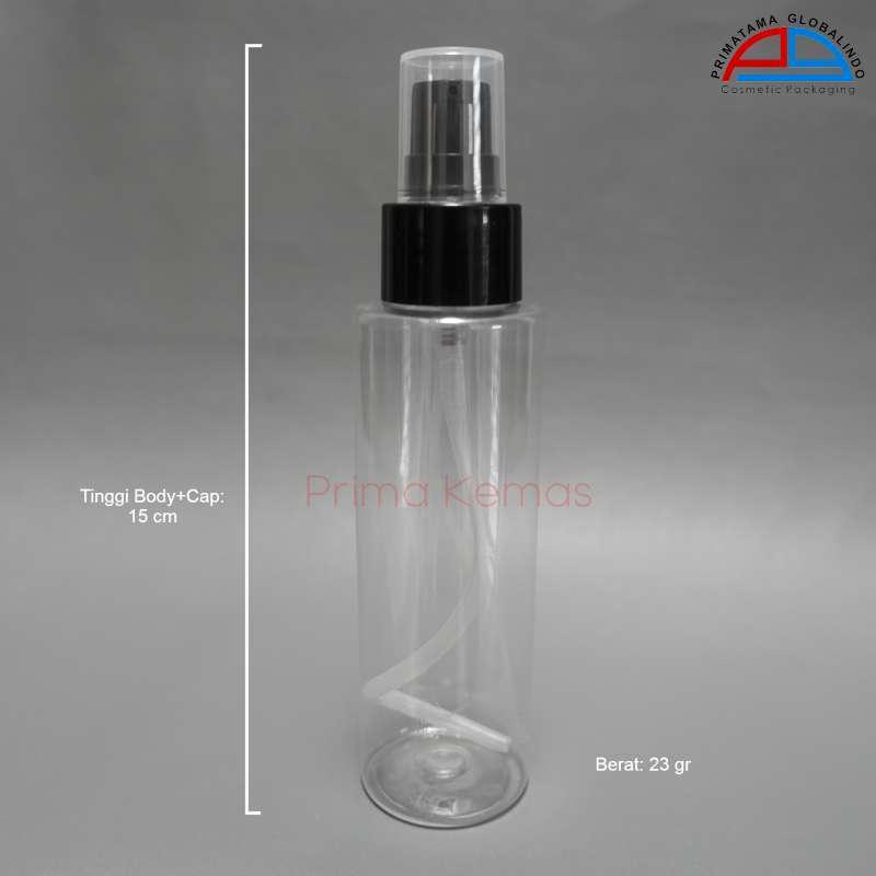 Jual Botol Pump Treatment 100 ml - botol kosmetik 100 ml - botol skincare Pet Tub 100 ml Pump ...