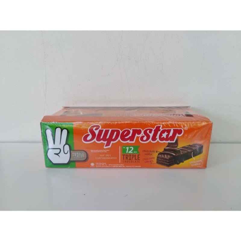 Jual Superstar Triple Chocolate Wafer Cream 12 x 18gram di Seller Toko ...