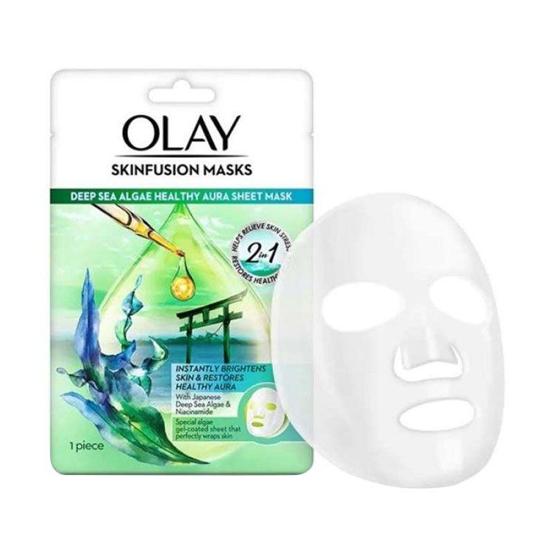 Promo Olay Skinfusion Masks Deep Sea Algae Healthy Aura Sheet Mask [25 ...