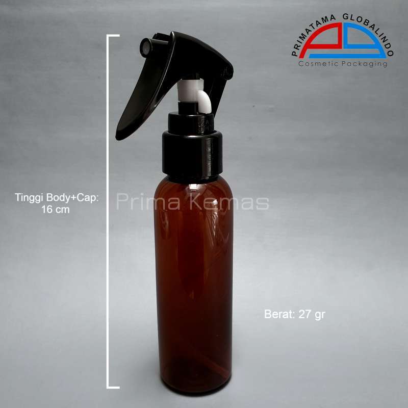Jual Botol Trigger Spray 100 ml - botol kosmetik 100 ml - botol skincare Pet 100 ml Coklat ...