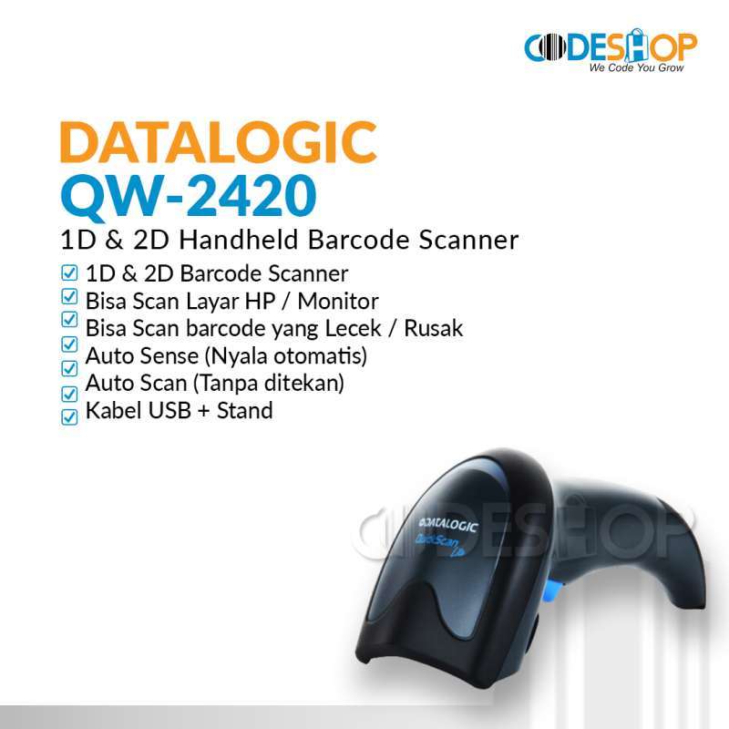 Jual Barcode Scanner Datalogic Qw2420 - Qw-2420 Imager Layar Hp 2d Qr ...