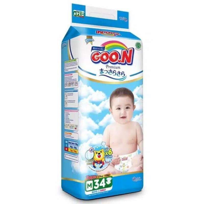 Jual Goon Tipe Perekat Premium Diapers [Size M/ 34 pcs] di Seller Daih ...