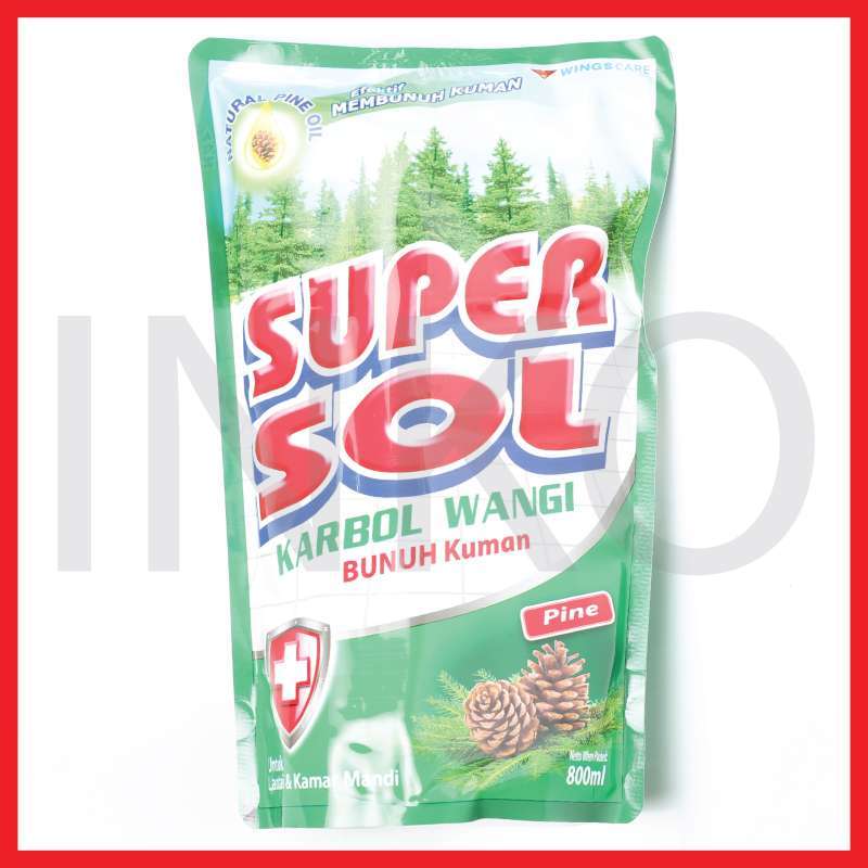 Jual SUPERSOL KARBOL WANGI PINE UNTUK LANTAI KAMAR MANDI POUCH 800ML di ...