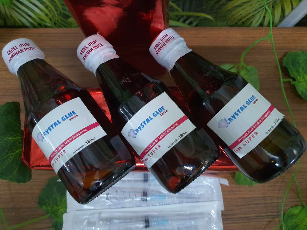 Jual lem akrilik crystal glue super 180 ml di Seller Crystal glue ...