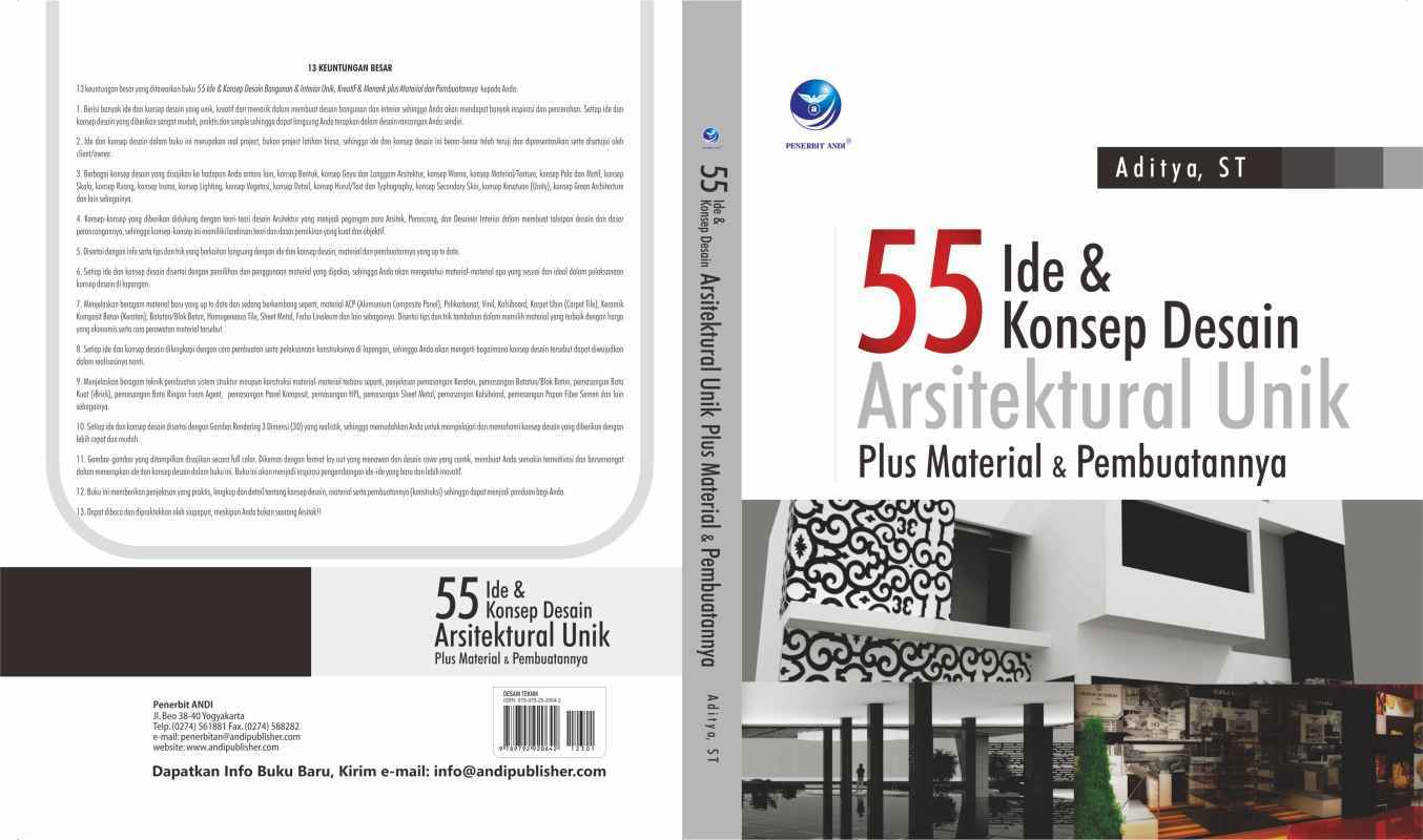 Jual Buku 55 Ide Dan Konsep Desain Arsitektural Unik, Plus Material Dan Pembuatannya Di Seller ...