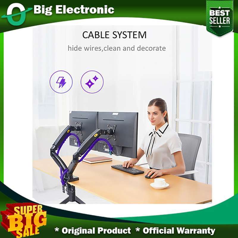 Jual Breket Braket Bracket Monitor Komputer Pc Double NB F160 di Seller ...