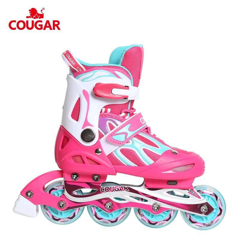 Jual Sepatu roda Anak Inline Skate Cougar MZS701QS Pink Blue di Seller ...