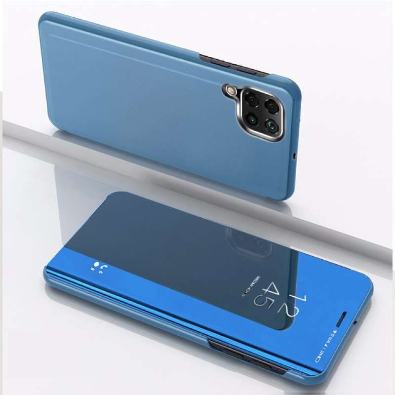 Jual Samsung Galaxy A12 Flip Clear View Standing Mirror Cover Case ...