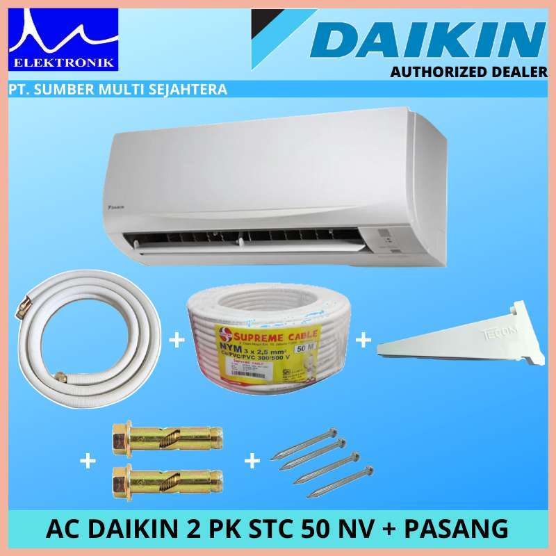 Jual Daikin AC 2 PK STC 50 NV Standard Thailand + Pemasangan + Pipa 3 ...